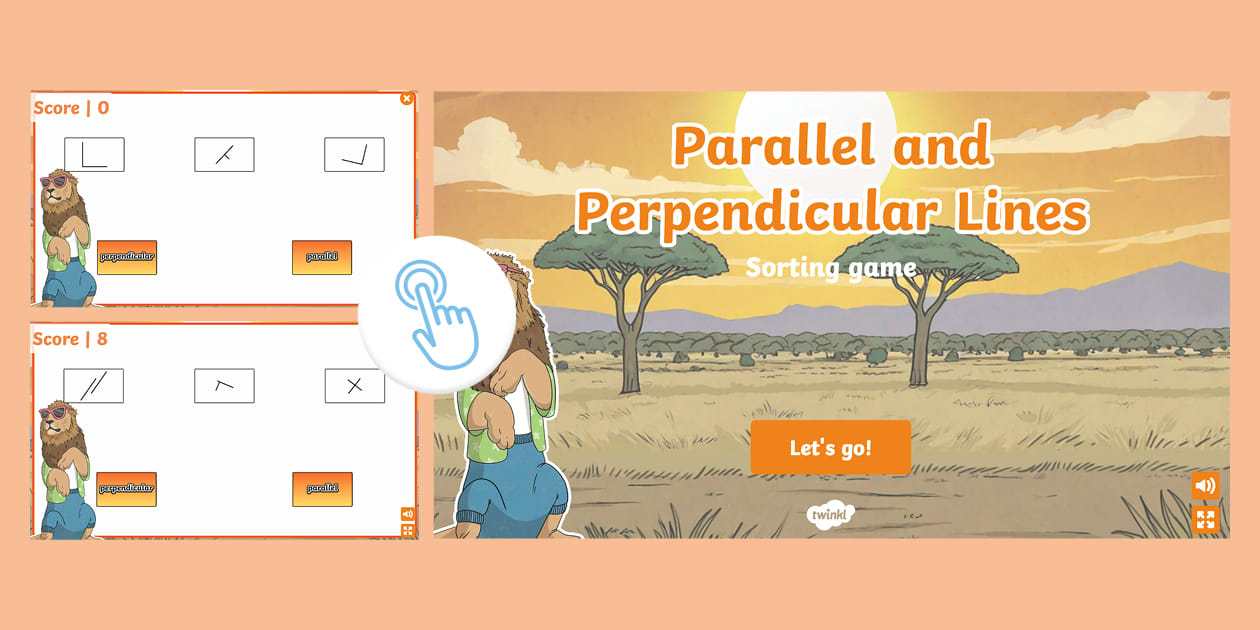 👉 Parallel and Perpendicular Lines KS2 Maths Sorting Game