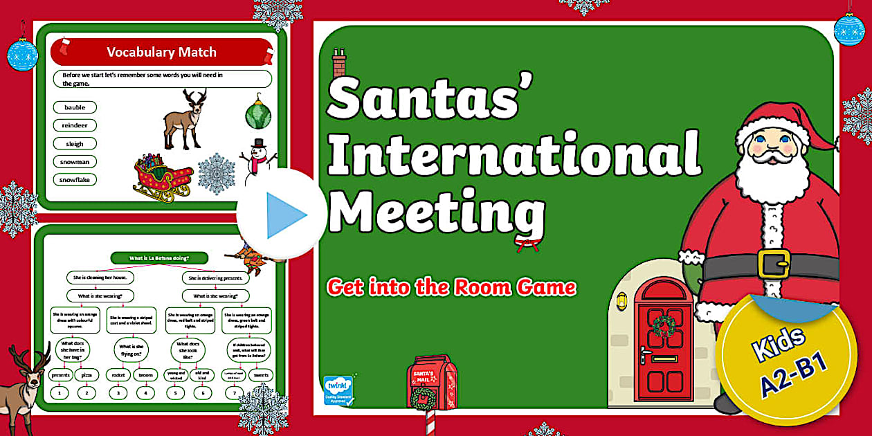 Twinkl ESL Christmas Escape Room Game (teacher made)