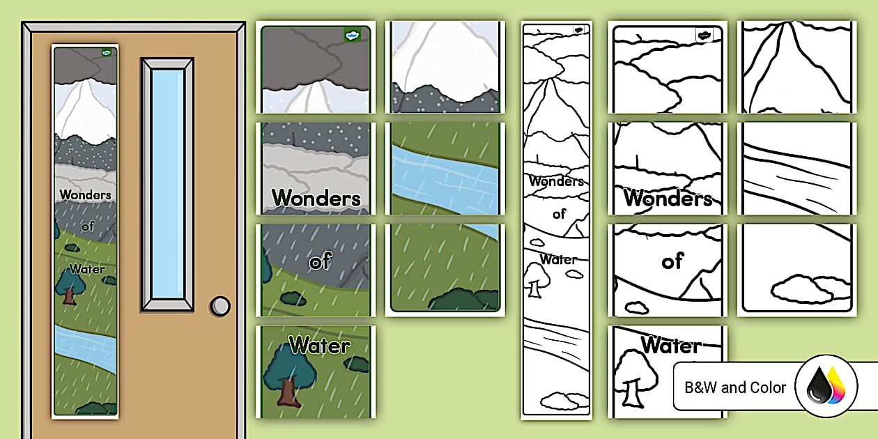 Wonders of Water Vertical Door Banner (teacher made)