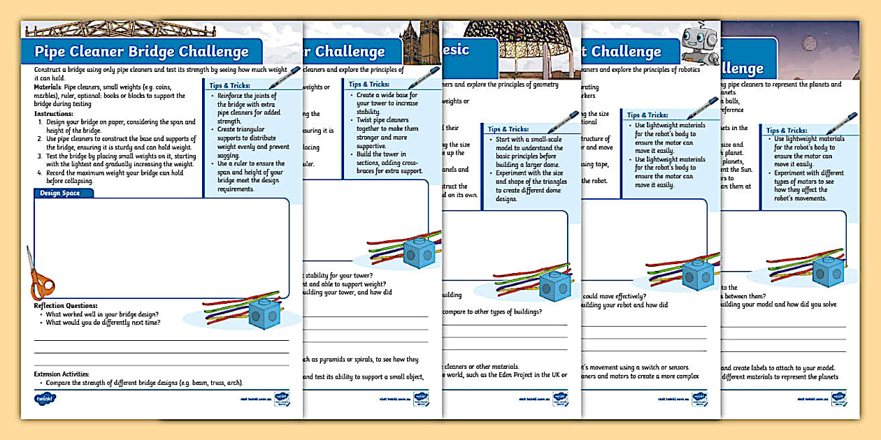 5 STEM Challenges with Pipe Cleaners