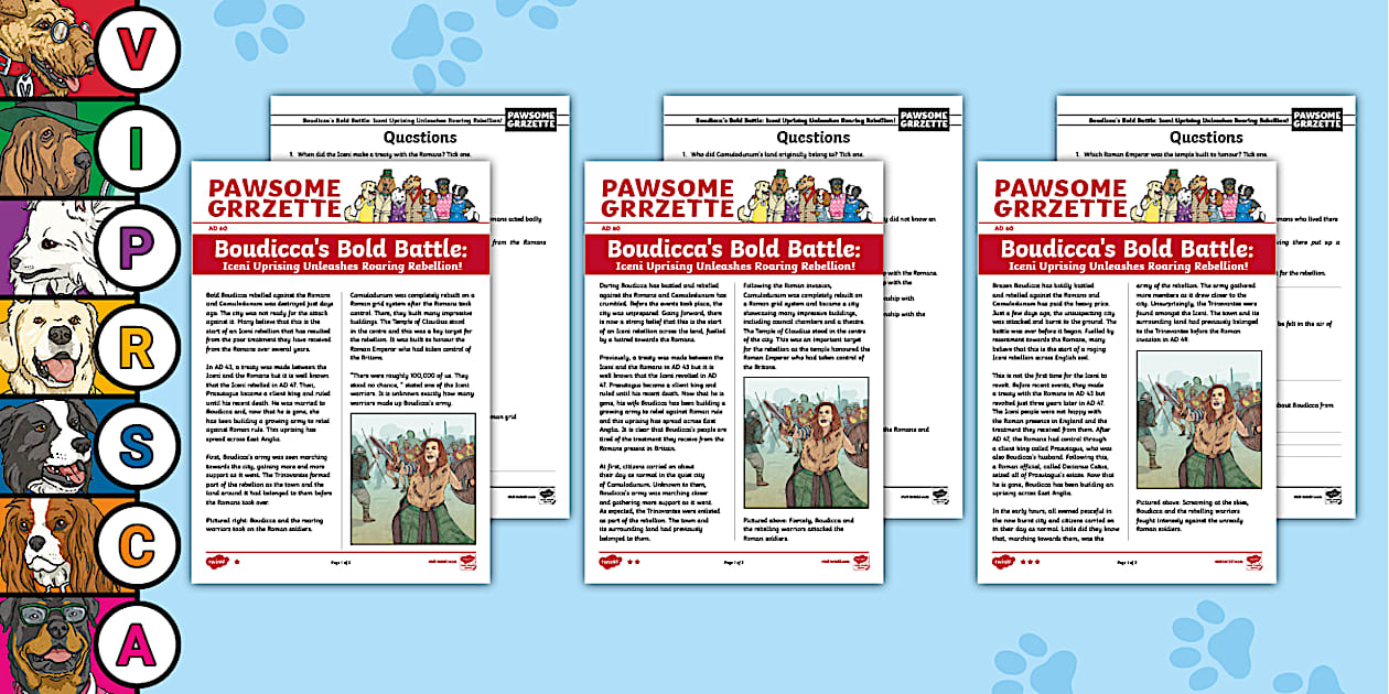 LKS2 Pawsome Grrrzette Reading Comprehension Activity
