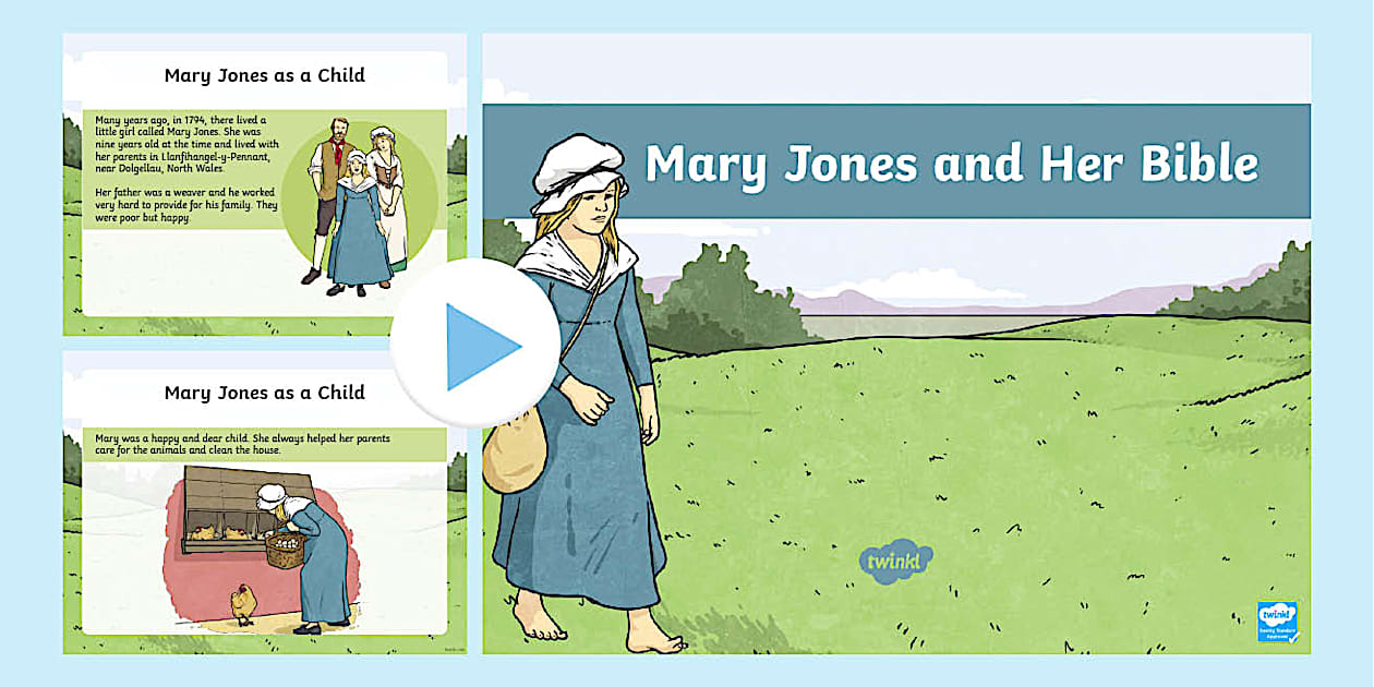 Teacher-made Mary Jones and Her Bible PowerPoint
