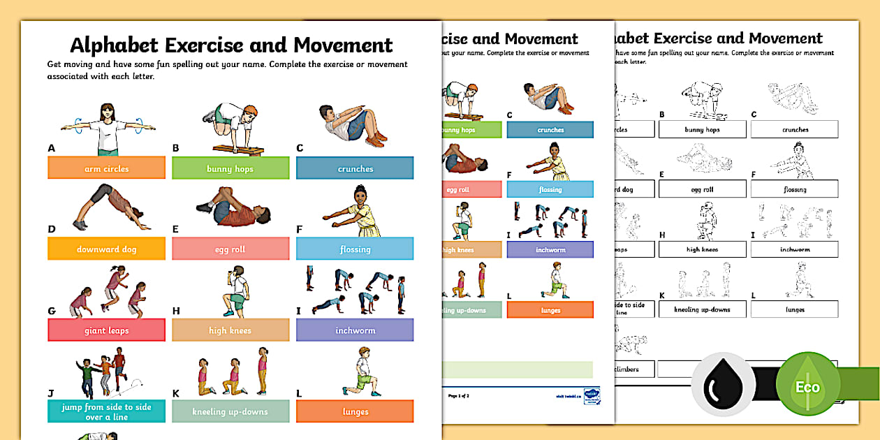 Alphabet Movement Cards (Intermediate) (teacher made)
