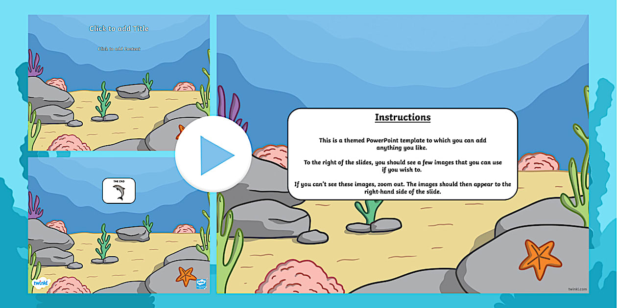 Editable Ocean Themed PowerPoint Background | Twinkl