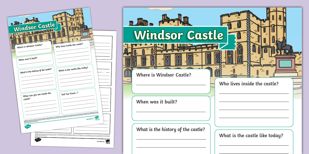 KS1 Windsor Castle Fact File Template - Twinkl