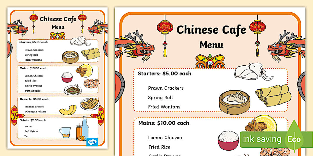Chinese Restaurant Role Play for Kids | Twinkl - Twinkl