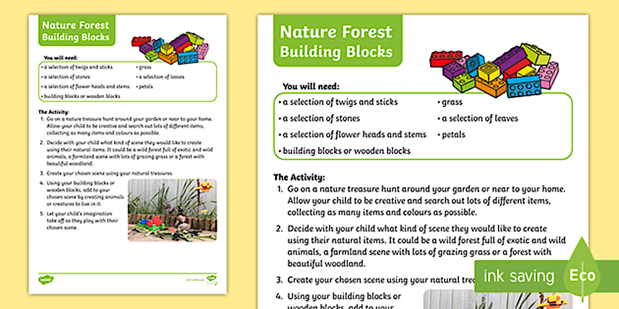 Building Blocks Nature Forest (teacher made) - Twinkl