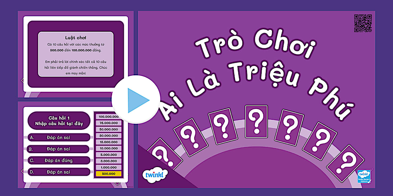 Mẫu Powerpoint Trò Chơi Ai Là Triệu Phú - Twinkl
