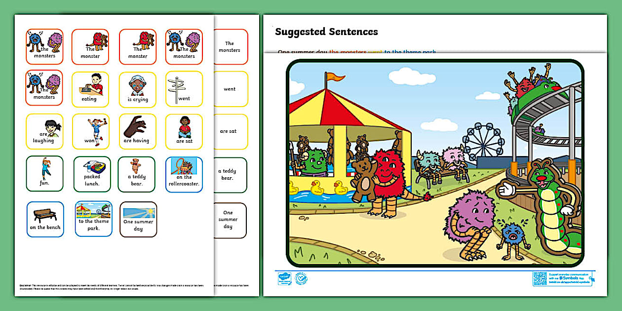 Colourful Semantics Monsters Picture Scene (teacher made)