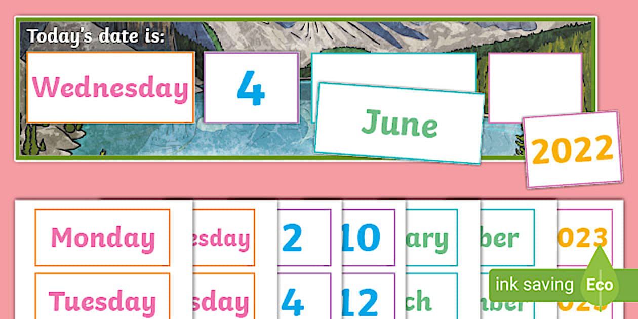 Canadian Nature Today's Date Calendar Display Banner