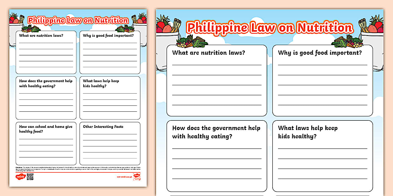 Philippine Law on Nutrition Fact File Template
