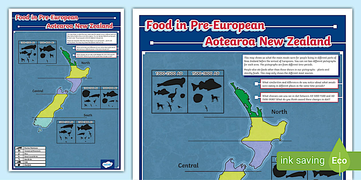 Foods of Pre-European New Zealand Poster