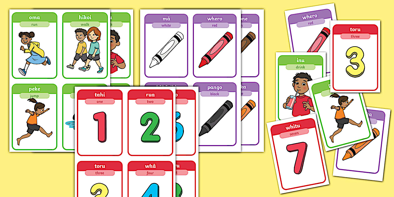 Musical Statues Cards for Basic Te Reo Māori Vocabulary