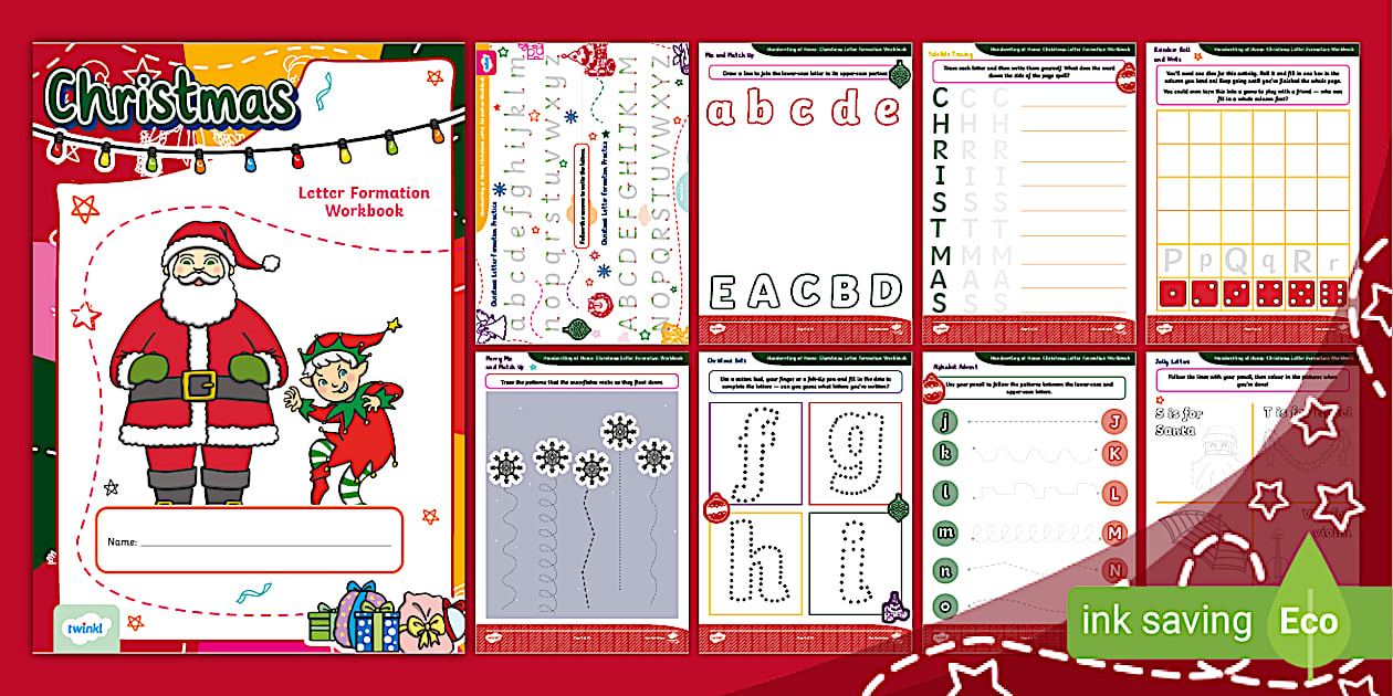 Handwriting at Home: Christmas Letter Formation Workbook