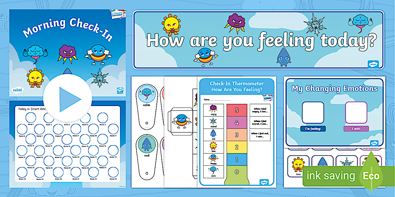 My Changing Emotions - Daily Emotions Check-In Pack - Twinkl