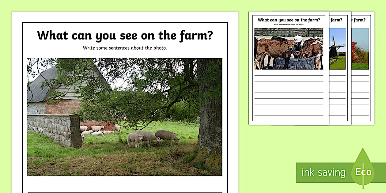 Farm Scene Writing Stimulus Photo Writing Frames - Twinkl