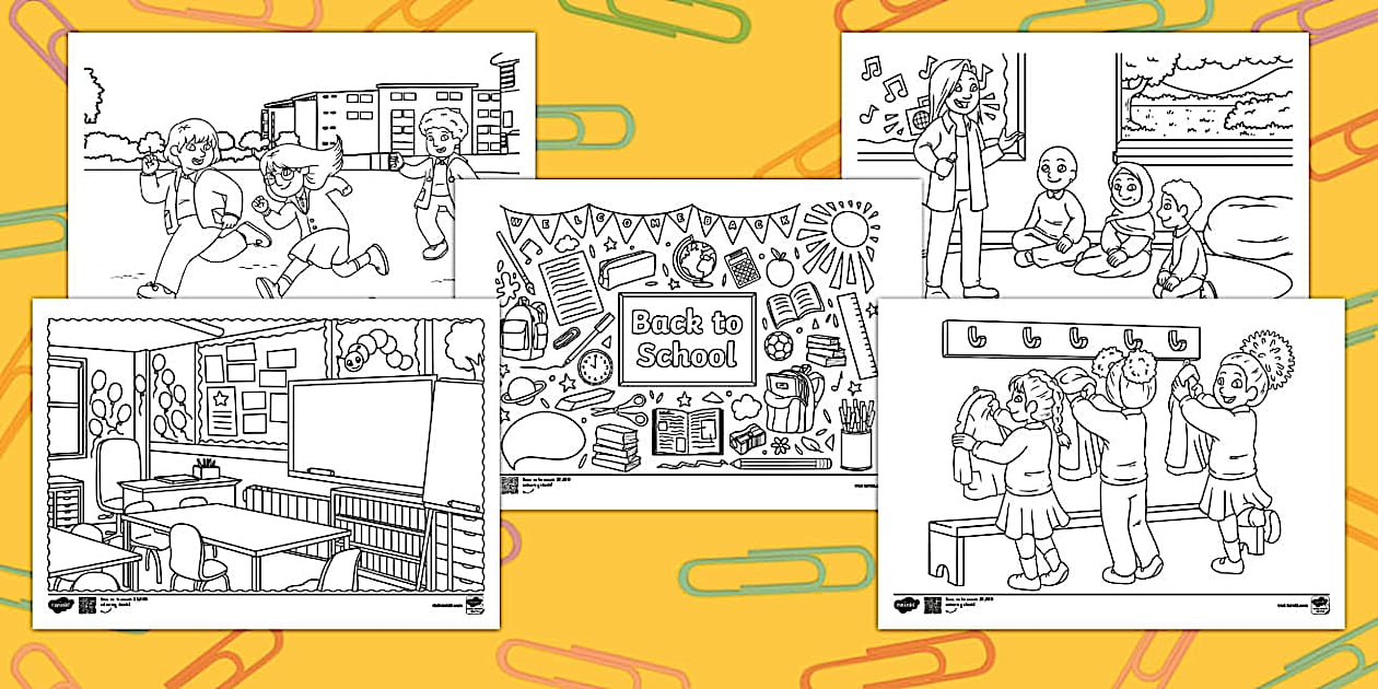 Back to School Colouring Pages - Primary Resources - KS1