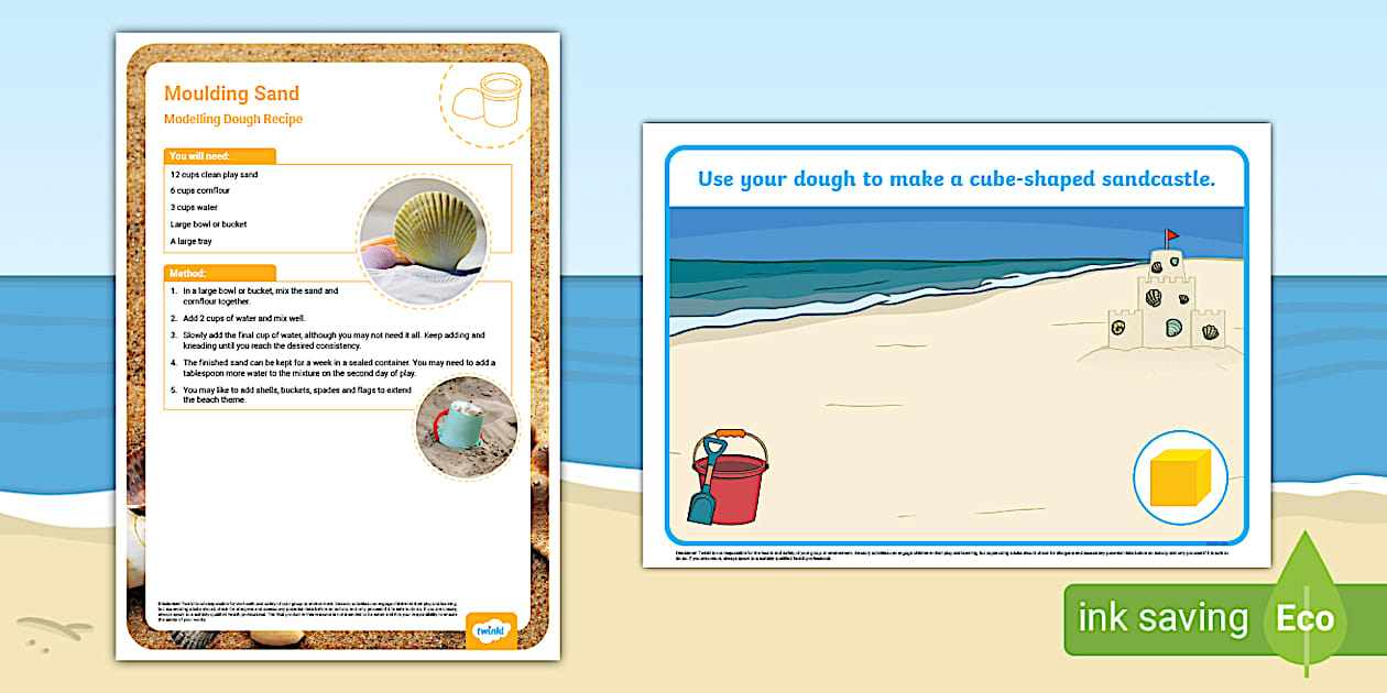 3D Shapes Sandcastle Modelling Dough Recipe and Mat Pack