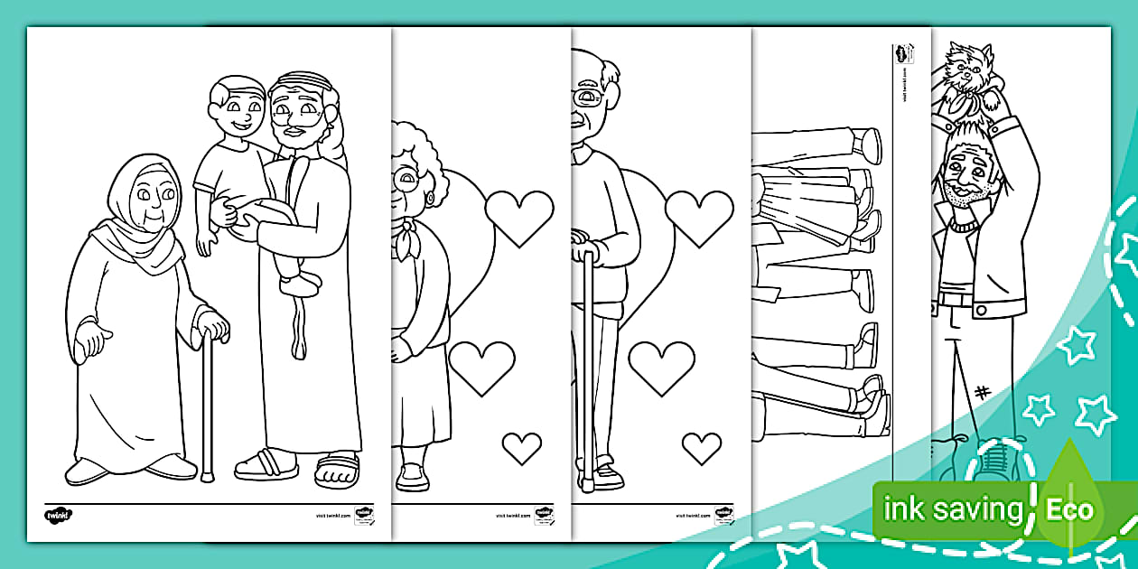 Grandparents Day: Colouring Pages (Teacher-Made) - Twinkl