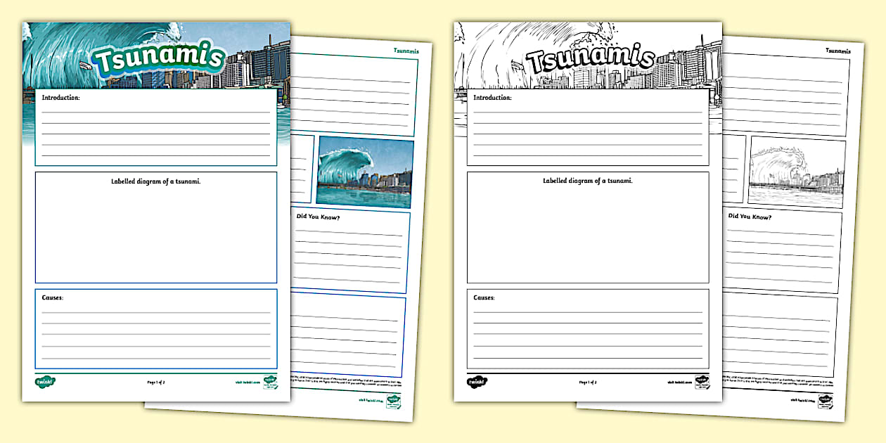 Tsunami Non-Chronological Report Template