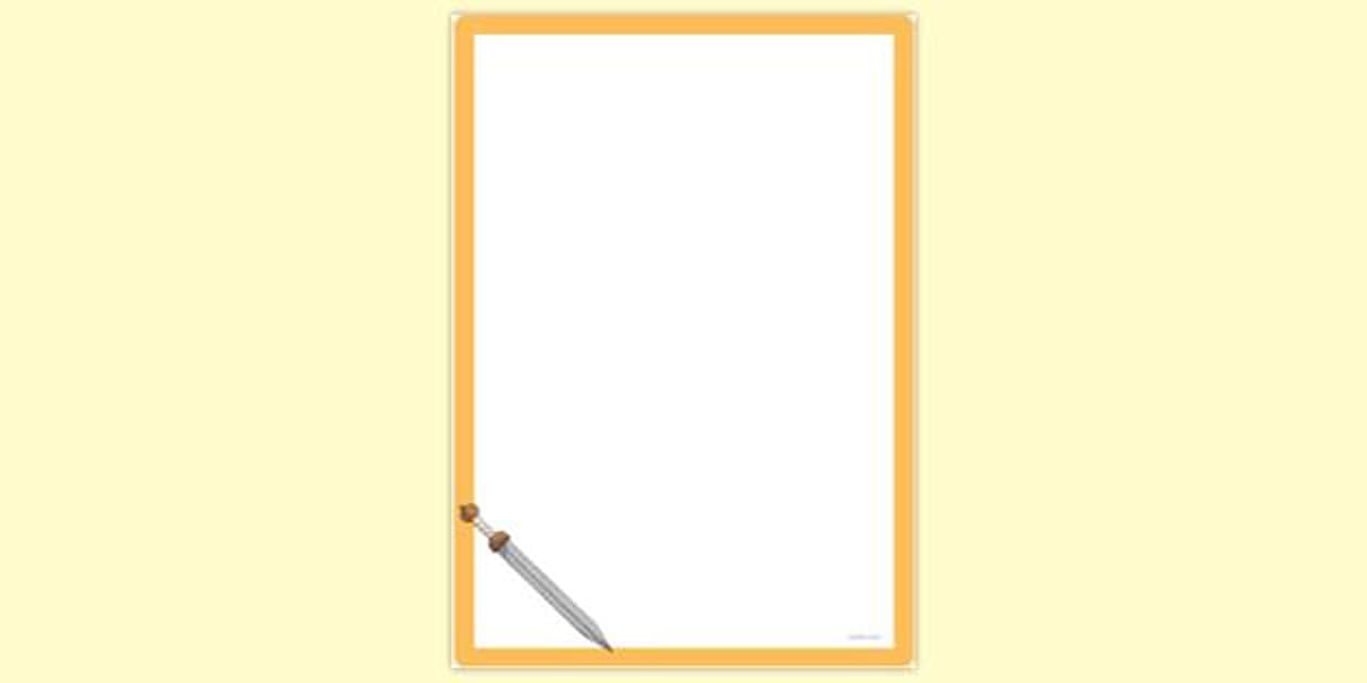 Roman Sword Page Border | Page Borders | Twinkl - Twinkl