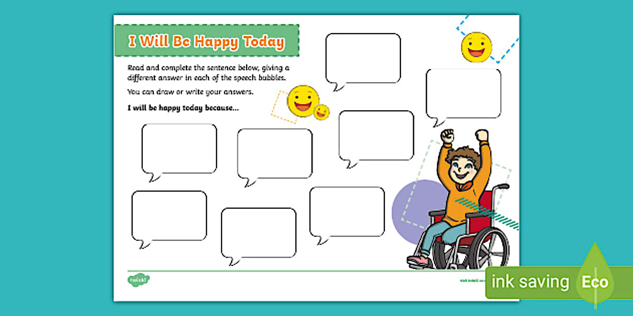 I Will Be Happy Today (Teacher-Made) - Twinkl