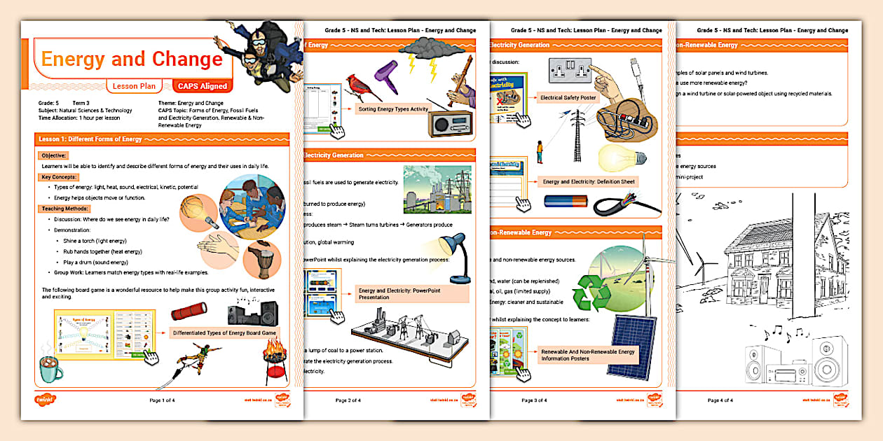 Natural Sciences And Technology Grade 5 Lesson Plans Term 3