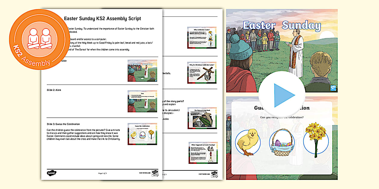 KS2 Easter Sunday Assembly Pack - Twinkl