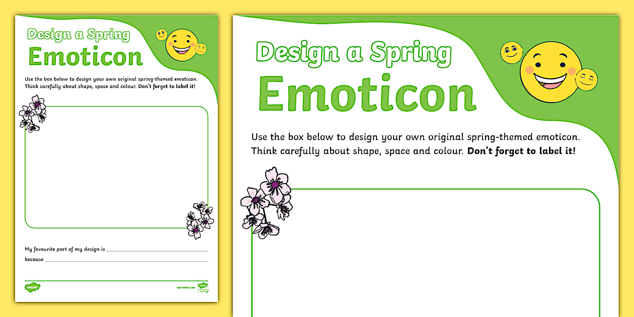 Design Your Own Spring Emoticon Activity (Teacher-Made)