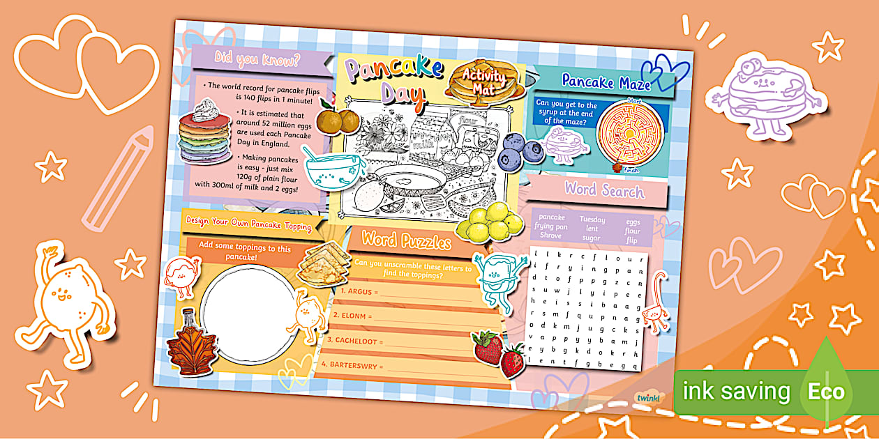 Pancake Day Activity Mat (teacher made) - Twinkl