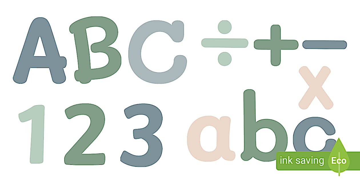 Nursery Display Lettering - EYFS - Botanical (teacher made)