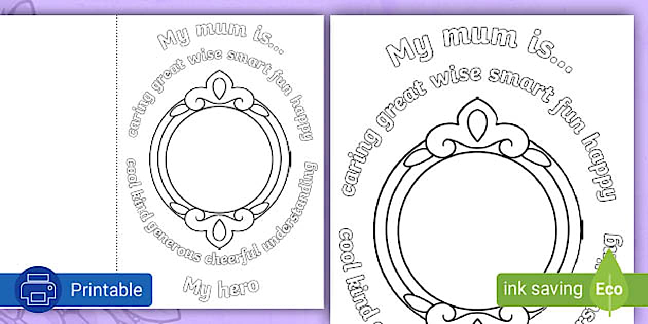 Mother's Day Describing Words Card (teacher made) - Twinkl