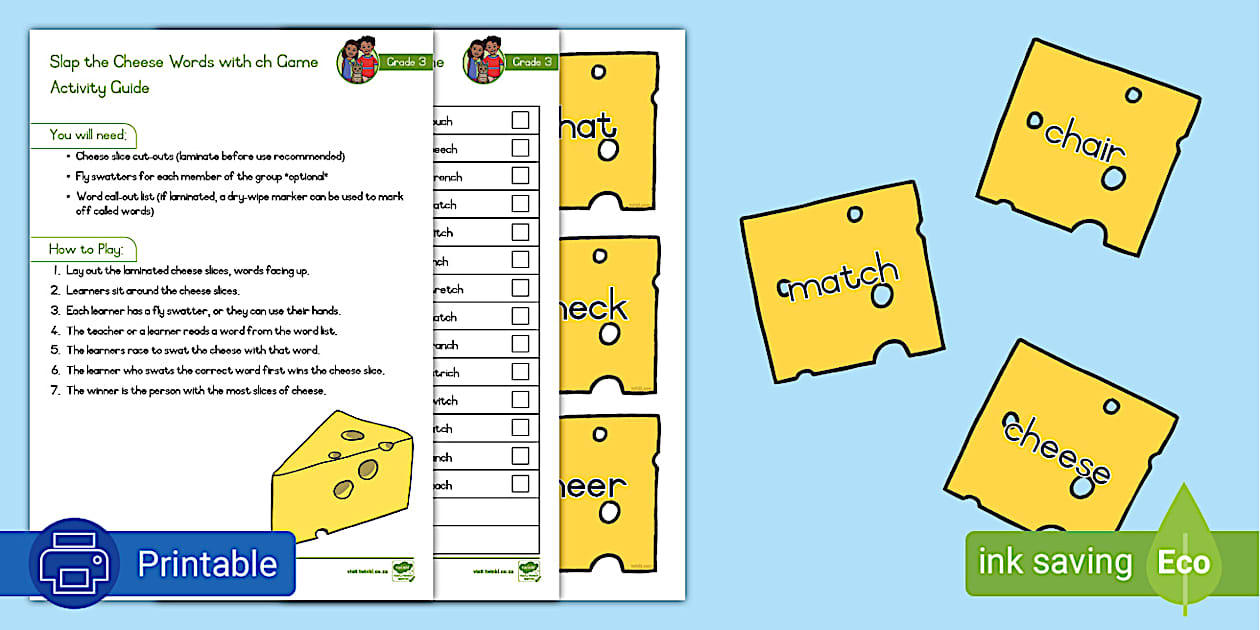 'Ch' Words Game | Slap The Cheese | Fun Phonics Revision