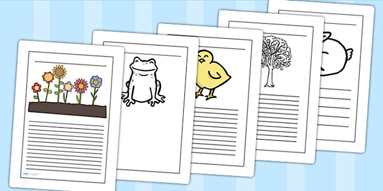 Editable Spring Writing Frames (teacher made) - Twinkl