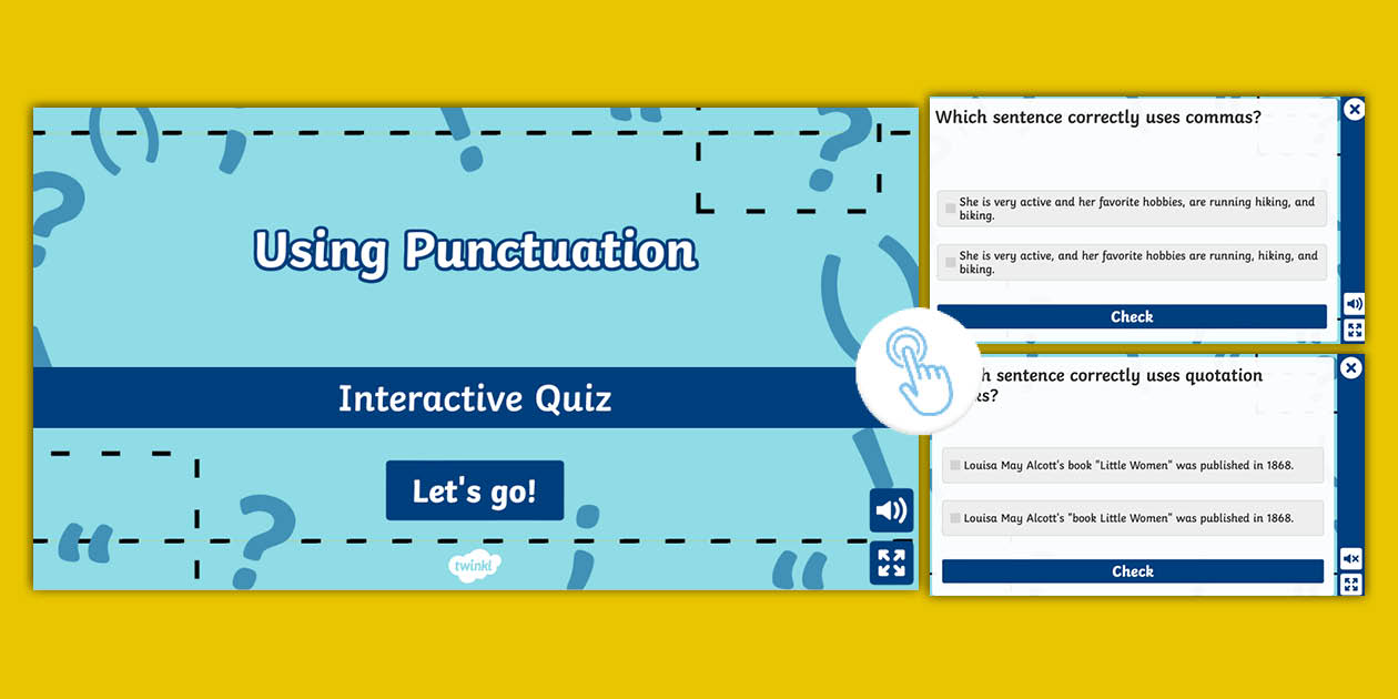 Sixth Grade Using Punctuation Interactive Quiz - Twinkl
