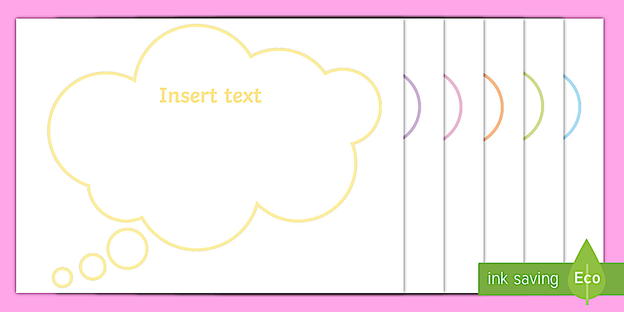 Editable Pastel-Themed Thought Bubbles (teacher made)