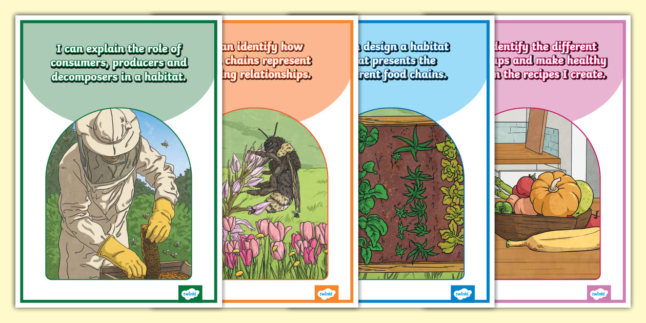 STEM IU Yr 4 Designer Habitats I Can Statements Display Posters