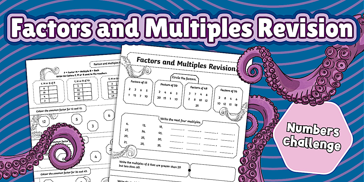 Year 5 Factors and Multiples Revision Worksheet | Twinkl