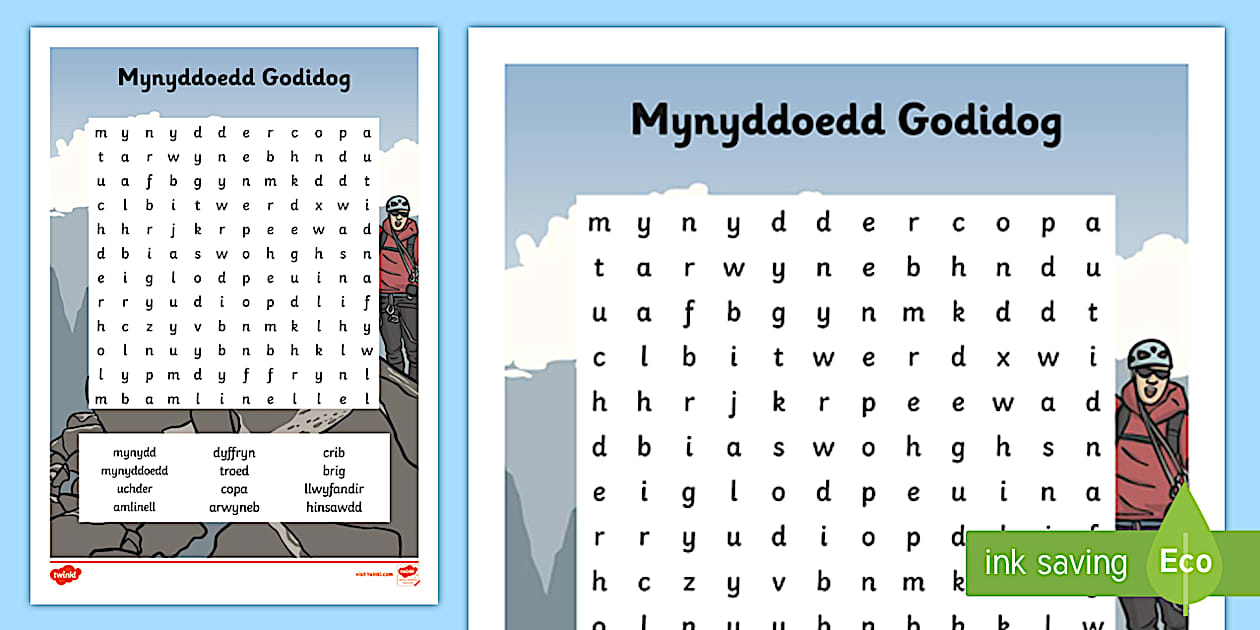 Chwilair Mynyddoedd Godidog (teacher made) - Twinkl