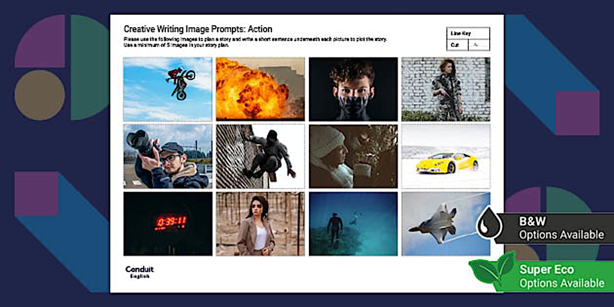 Creative Writing Image Prompts: Action - Twinkl