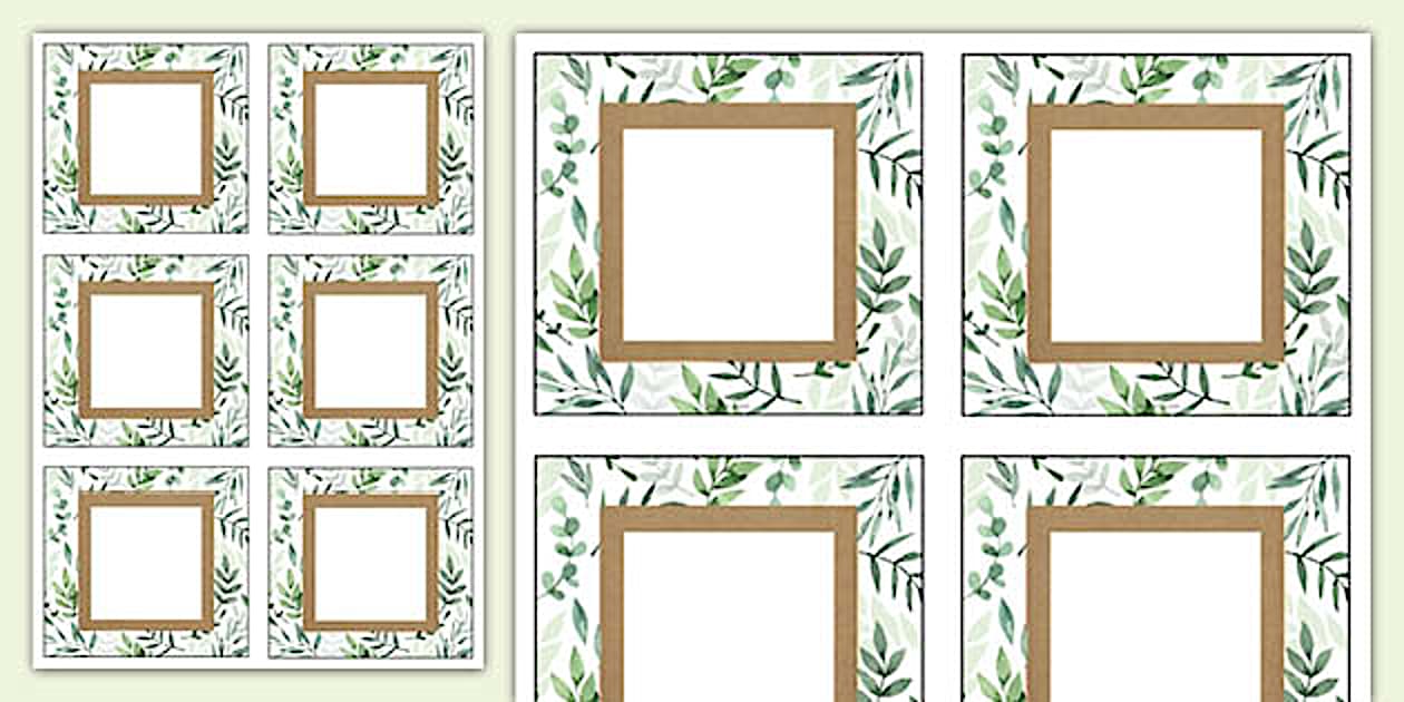 Botanical-Themed Editable Name Peg Labels (teacher made)