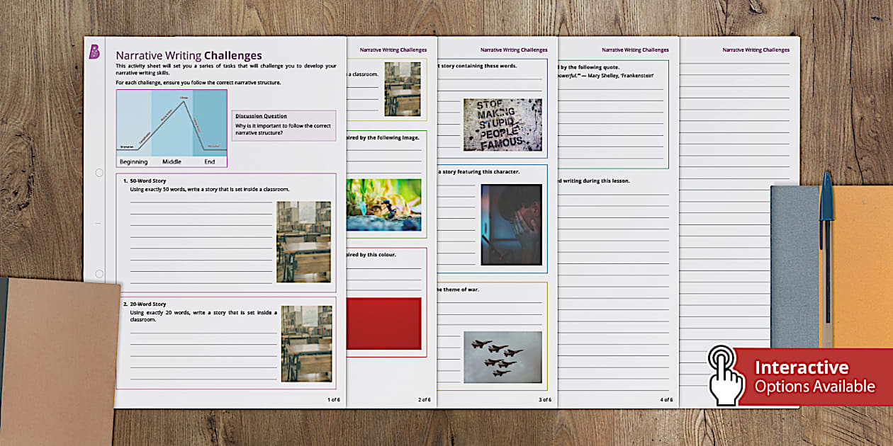 Narrative Writing Challenges (Teacher-Made) - Twinkl