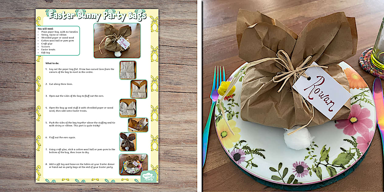 Easter Bunny Party Bag Instructions | Twinkl Party - Twinkl