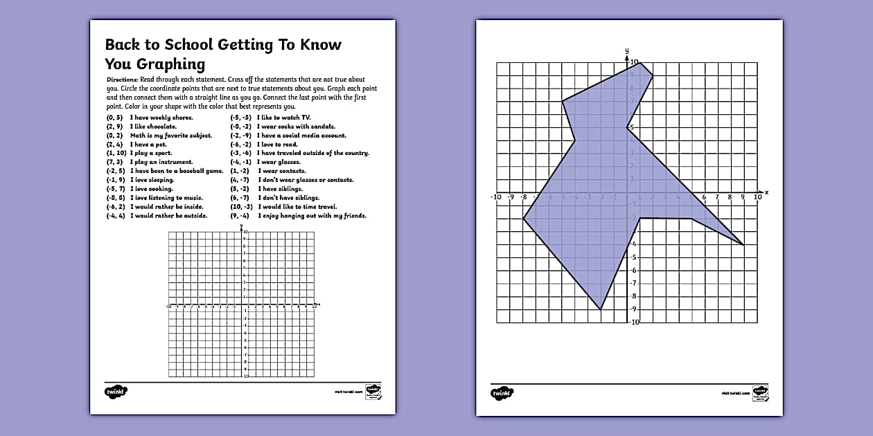 Back to School Graphing Worksheet | Twinkl USA - Twinkl
