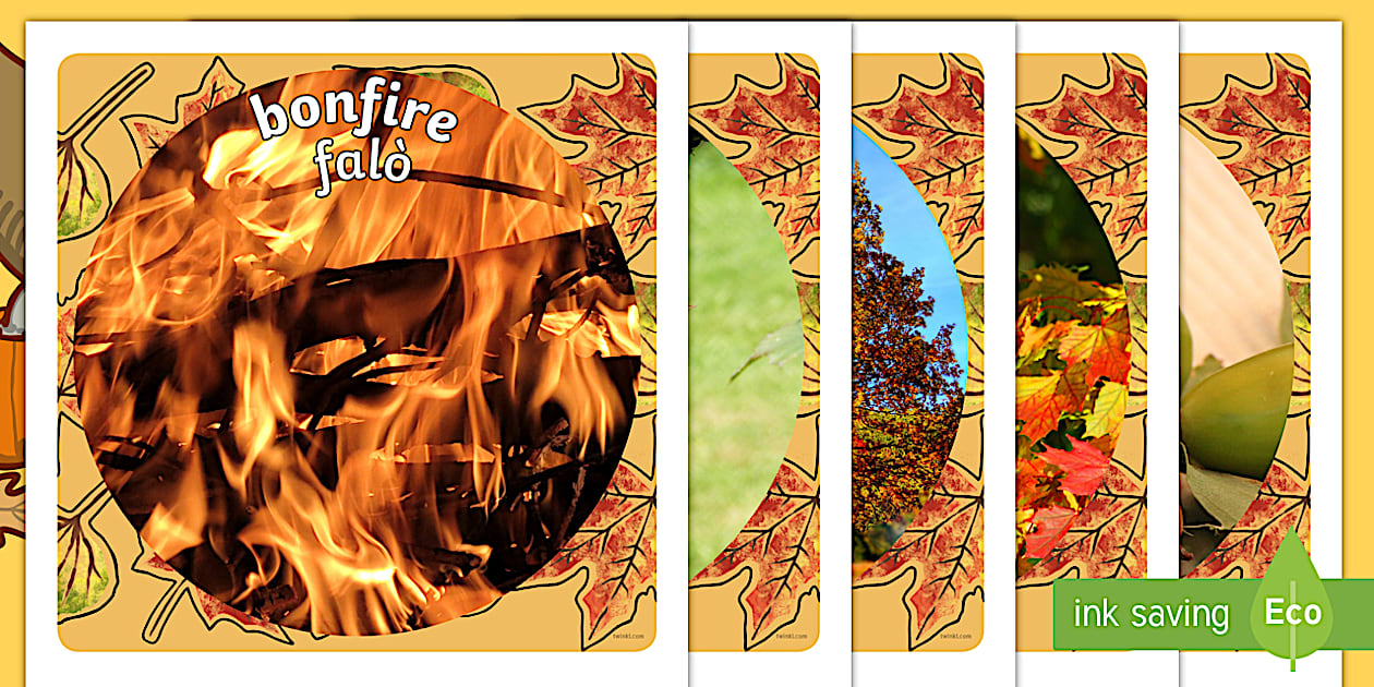 Autumn Display Photo Cut Outs Italian/English (teacher made)