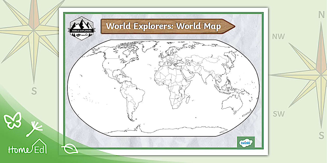 World Explorers: World Map (teacher made) - Twinkl