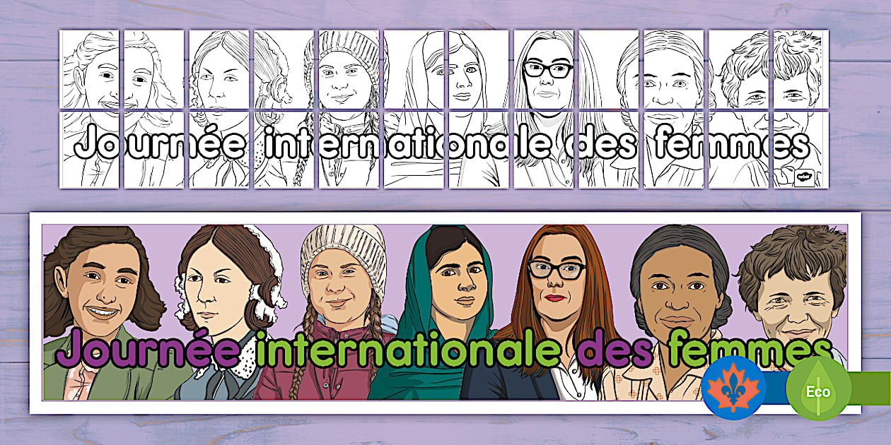 International Women's Day Collaborative Art Banner French