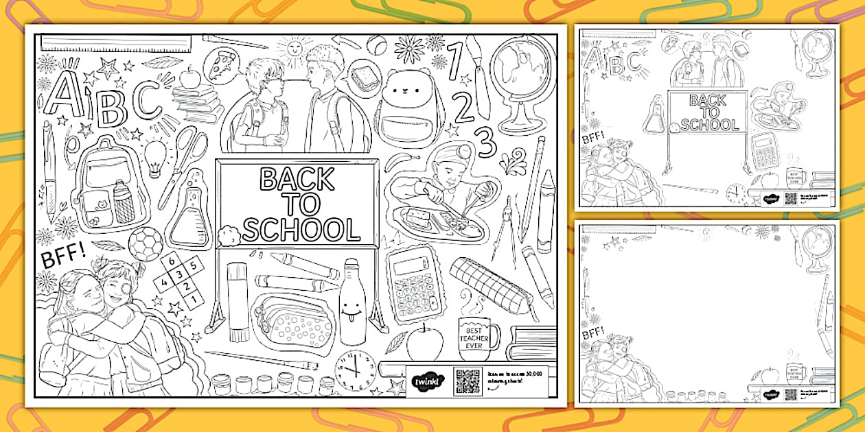 Back to School Doodle Pages | Second Level | CfE | Twinkl