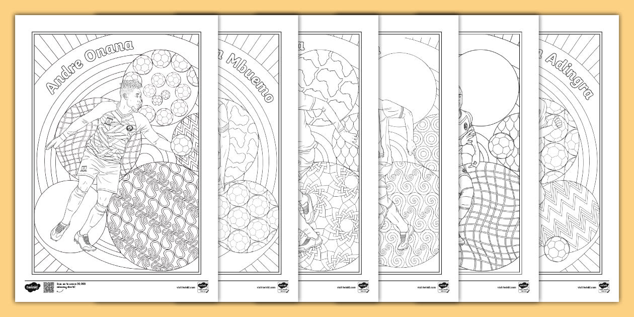 Africa Cup of Nations Football Colouring Pages - Twinkl