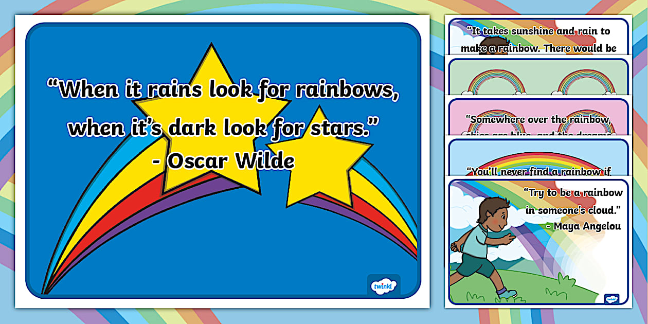 Quotes About Rainbows Display Poster Pack (Teacher-Made)